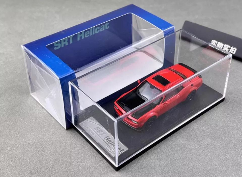 DODGE CHALLENGER SRT HELLCAT HOOD OPENS 1/64 DIECAST CAR BY STANCE ...