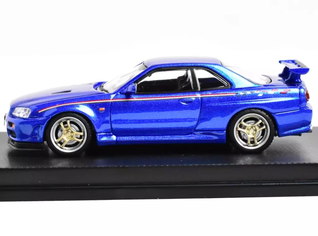 NISSAN SKYLINE GT-R R34 BLUE NISMO 1/64 SCALE DIECAST CAR BY MY MODEL ...