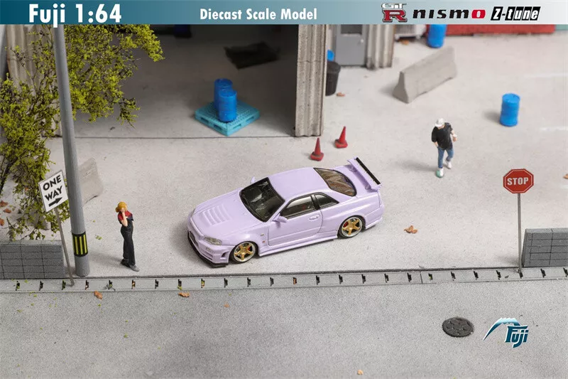 NISSAN SKYLINE GT-R R34 NISMO Z-TUNE LAVENDER 1/64 DIECAST CAR BY FUJI MODELS | JVK Toys