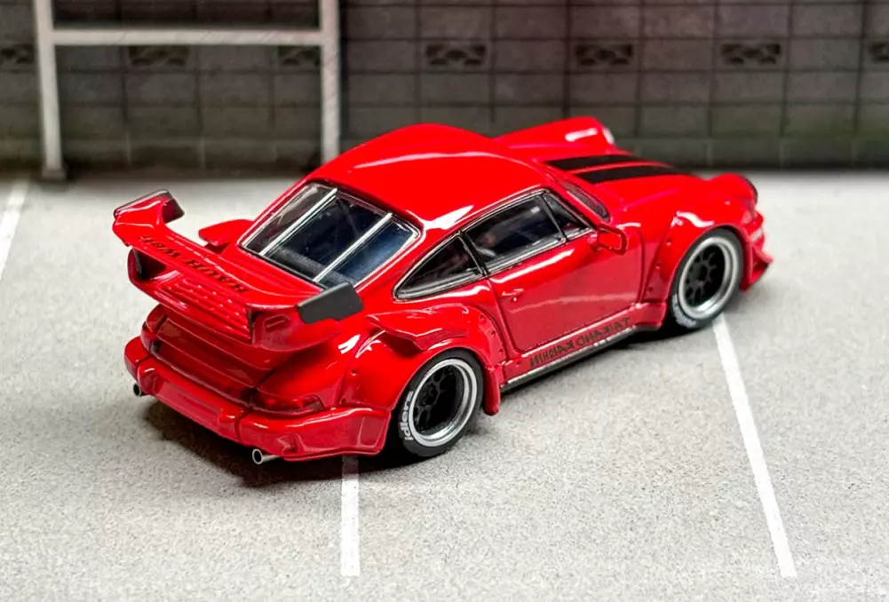 PORSCHE RWB 964 GT WING TAIKANO RED 1/64 SCALE DIECASTCAR MODEL BY STAR ...