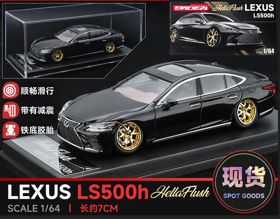 LEXUS LC 500 BLACK WITH GOLD WHEELS ACRYLIC 1/64 DIECAST CAR MODEL BY ...