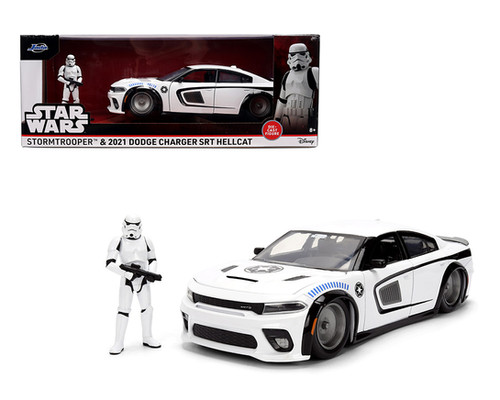 2021 DODGE CHARGER SRT HELLCAT & STORMTROOPER FIGURE STAR WARS 1/24 ...