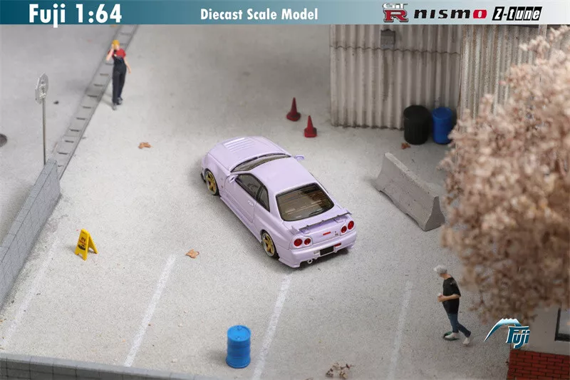 NISSAN SKYLINE GT-R R34 NISMO Z-TUNE LAVENDER 1/64 DIECAST CAR BY FUJI MODELS | JVK Toys
