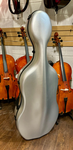 Cello Case Fiber Glass 4/4 Matte Silver Grey | MusicM