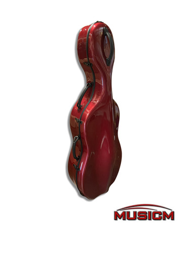 Cello Case Fiber Glass 4/4 Maroon | MusicM