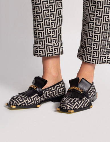“Tomi” B fabric Balmain loafer Sz 8 | Luxury Cage LLC