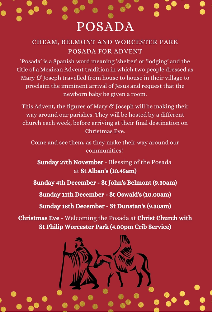 Advent: Posada around Cheam, Belmont and Worcester Park
