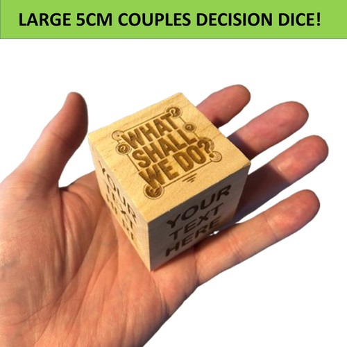 Couples Sex Decision Dice - Personalised Large Laser Engraved Game ...