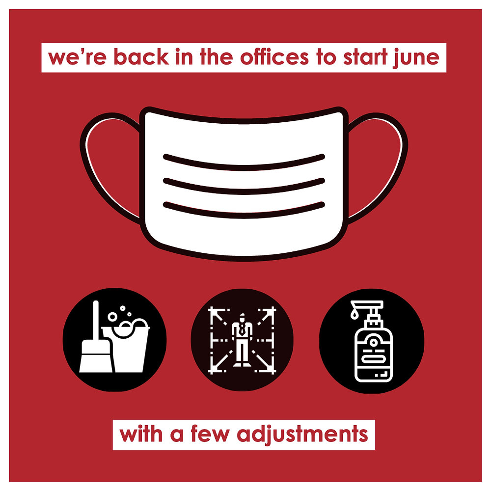 We're back in the office! With safety adjustments to protect our day-to ...