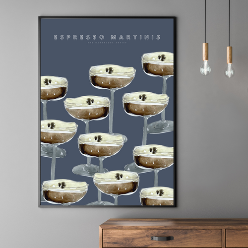 Buy ESPRESSO MARTINIS ART PRINT UNFRAMED | Prints & Interiors by The ...