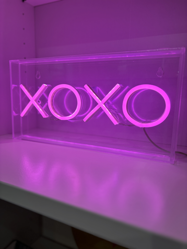Buy XOXO PINK NEON LED LIGHT BOX | Prints & Interiors by The Hambridge ...