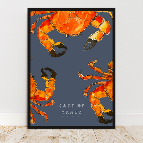 Buy CAST OF CRABS SLATE ART PRINT UNFRAMED | Prints & Interiors by The ...