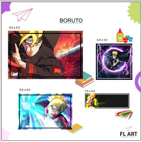 BORUTO | Etiquetas Escolares