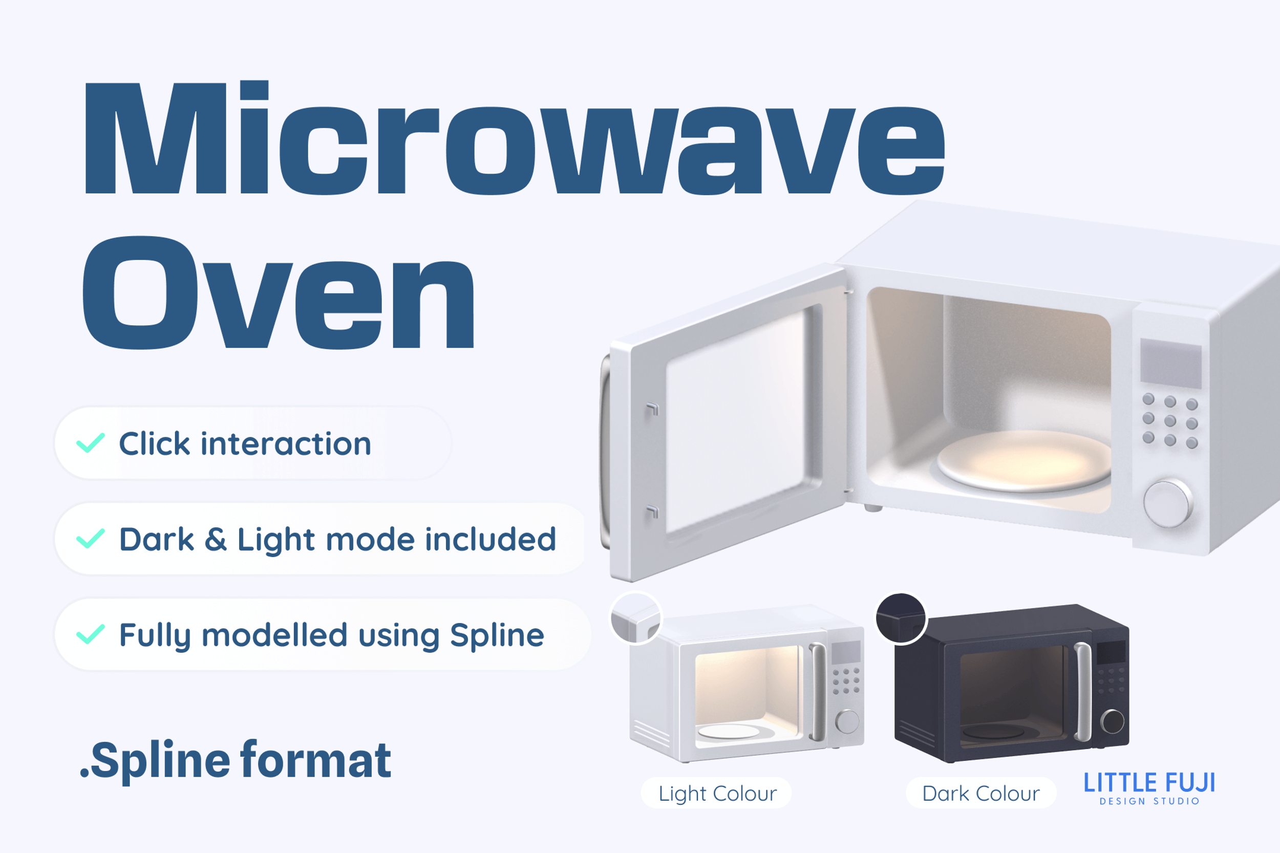 Spline 3D Template : Microwave Oven now available on Envato