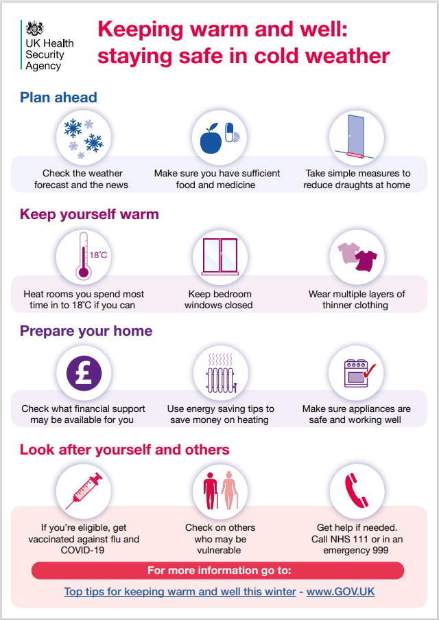 Cold Snap on it's way! Tips to stay safe and warm