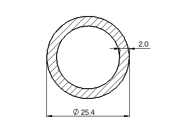 25.4x 2.0 mm EL | AISI 4130 | Scolarian Racing
