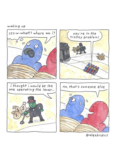 Alex Krokus - Loud & Smart & In Color - Waking Up | Athenaeum Comic Art