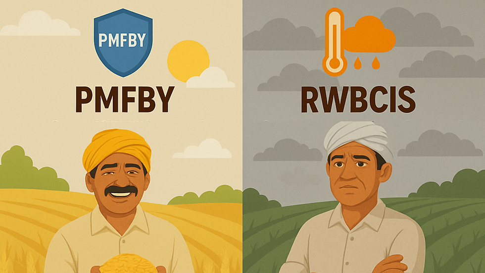 Difference between PMFBY & RWBCIS