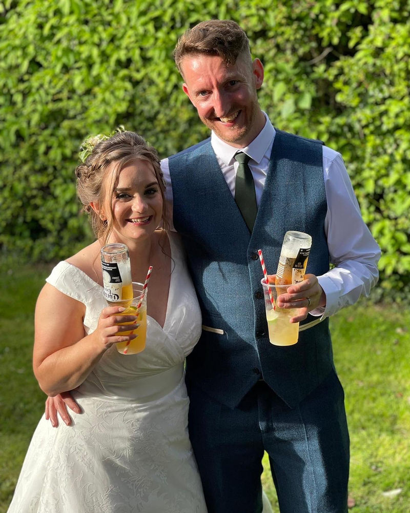 Alastair & Charlotte's Village Hall Wedding | Chin Chin Festival Bar ...