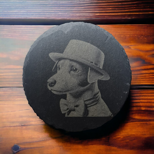 Jack Russell Slate Coaster - Hat Design | Create & Gift