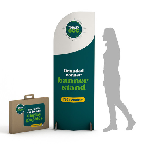 Rounded corner banner stand | Totally eco Displays