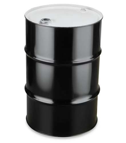 30 Gal Tighthead Drum, UN 1A1.Y1.2/100, EPDM Gaskets, Black/White Top ...