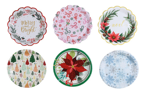 10-Pack Christmas Dinner Paper Plates | Nidico Group Inc