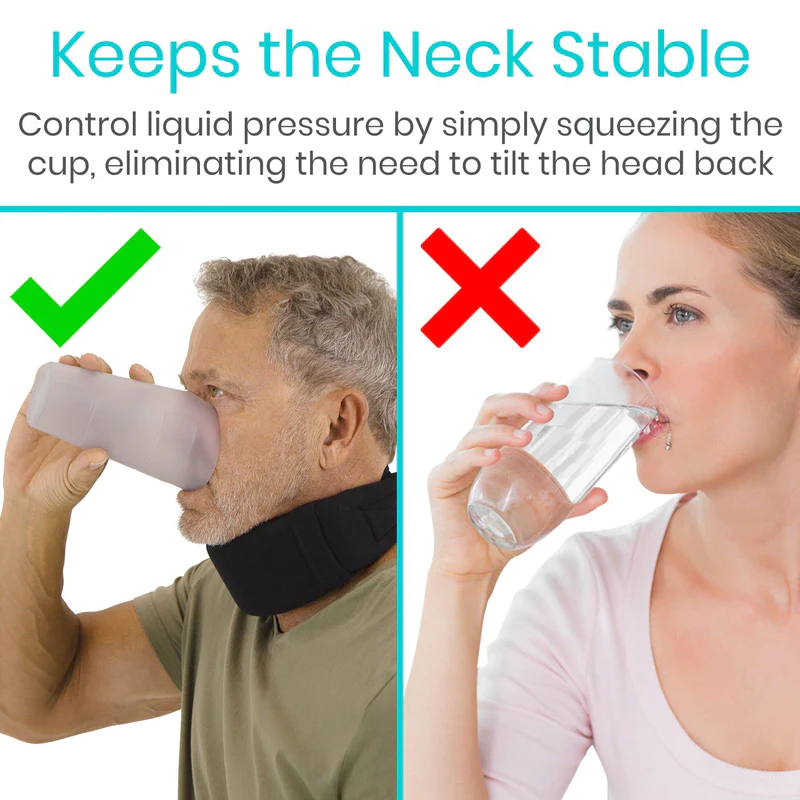 WheelCare Mobility: White Nosey Dysphagia Cup for easy drinking.