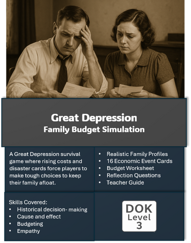 Great Depression Survival Simulation – Interactive History Game | The ...