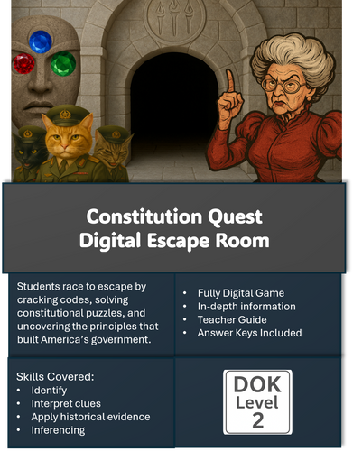 Constitution Quest: U.S. Constitution Escape Room by The History Cat