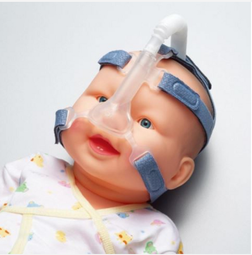 Neonatal Nasal CPAP Mask, Size #1, Xsmall with Headgear (13451) | Sauvair