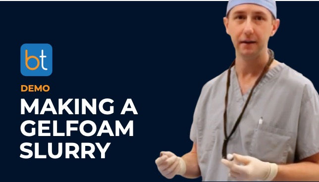 Making A Gelfoam Slurry For Embolization | BackTable Demo