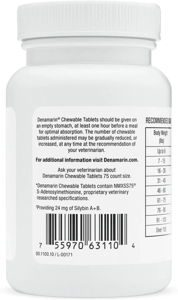 Nutramax Denamarin Liver Health Supplement for Dogs, With S ...