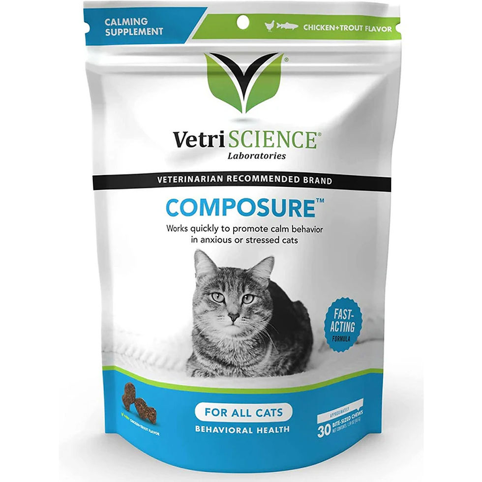 VetriScience Composure Calming Chews for Cats – Stress & Anxiety Relief ...