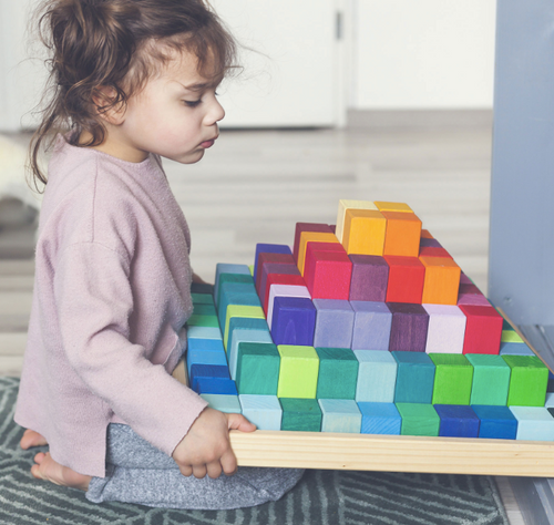 Grimms blokken piramide groot | Gewoon een mama