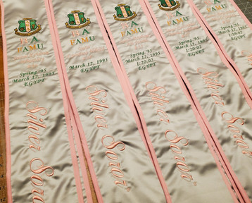 Embroidered Sash Photo Gallery | H Creations EMB