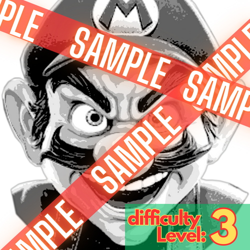 Evil Mario Stencil | PumpkinFreak