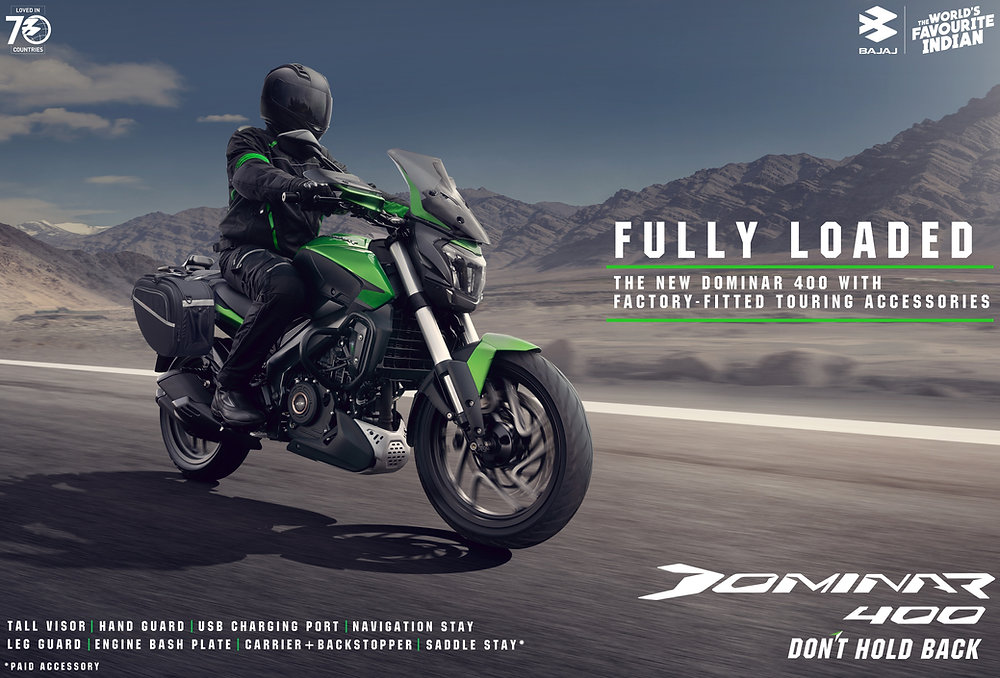 Bajaj Auto launches the new Dominar 400 with factory-fitted touring ...