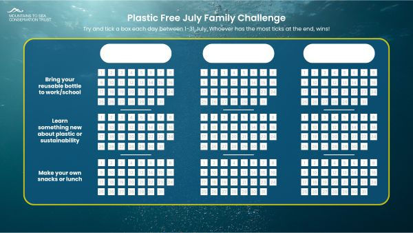 Plastic Free July Family Challenge | Mountains to Sea Conservation Trust