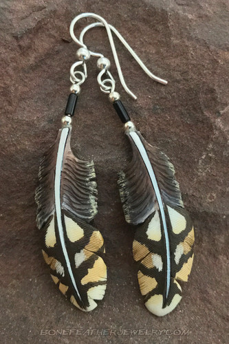 Sharp Tailed Grouse Bone Feather Jewelry | Thunder Puppy Art