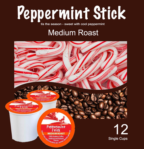 Single Cup Peppermint Stick Coffee | Omg Coffee Company