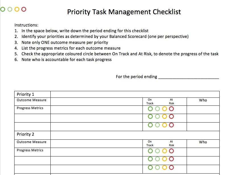Use This To Track Your Priority Tasks