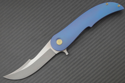 HEA Designs Equilibrium Folding Scimitar Knife Titanium Frame Lock ...