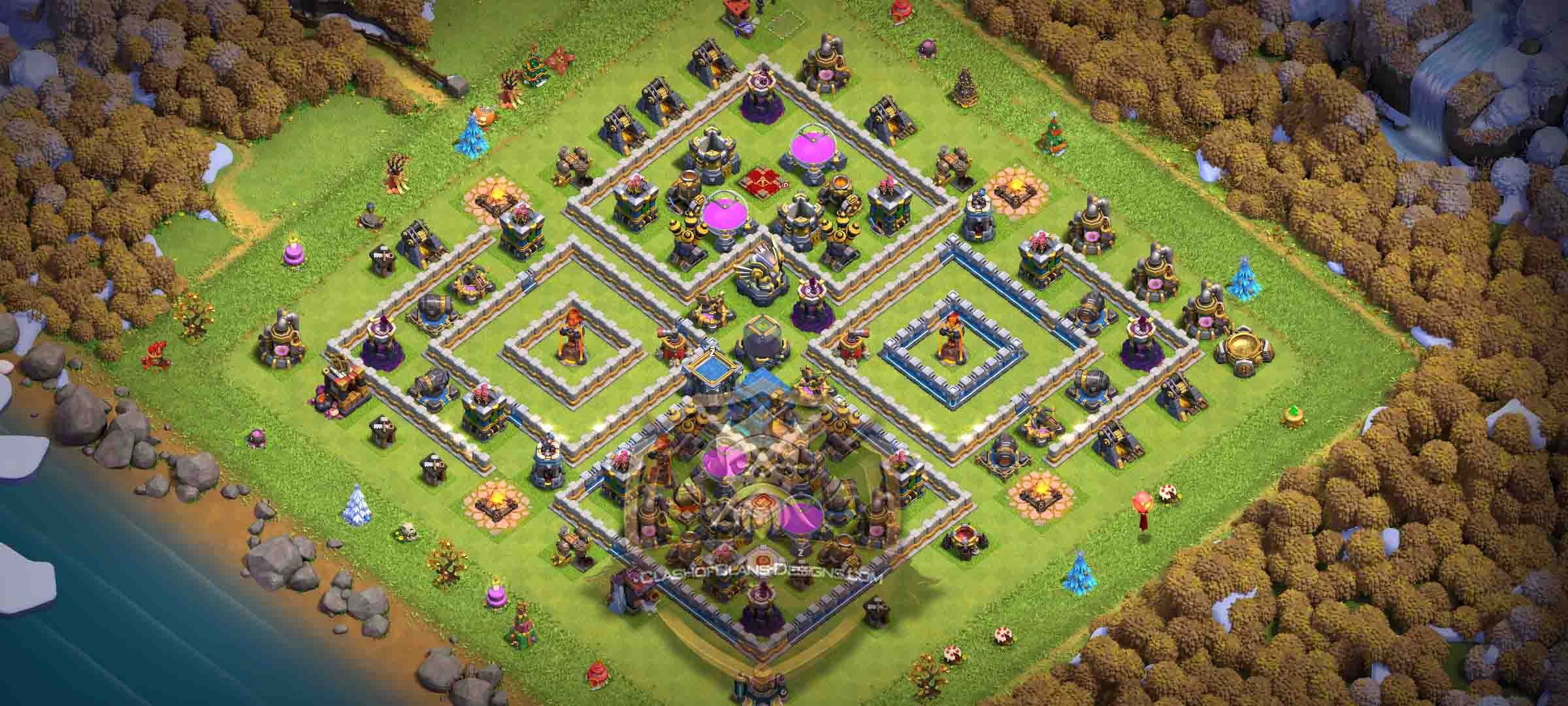 New Best Th12 Island Base Layout