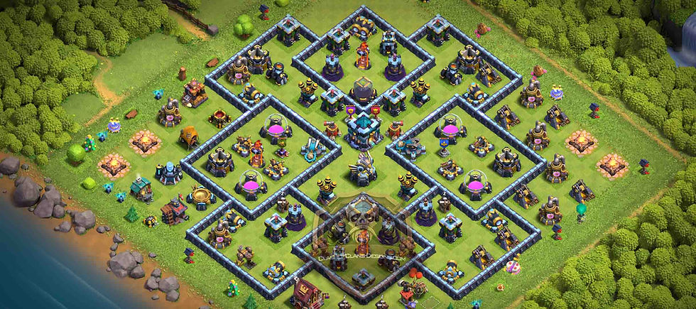 Ring TH13 Base Layout 2025 Link War Clash of Clans