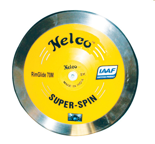 Nelco 1.6kg Super Spin Stainless Steel Discus | elitethrowscoaching