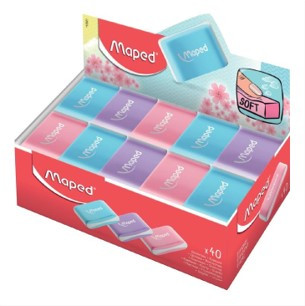 Maped - Eraser Essentials soft Pastel | JohnDickinson