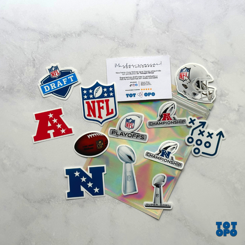18x Stickers | NFL + Equipo favorito | TOTOPO