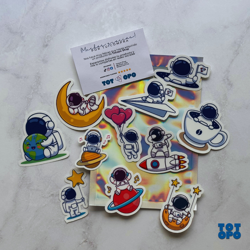 17x Stickers | Astronautas | TOTOPO