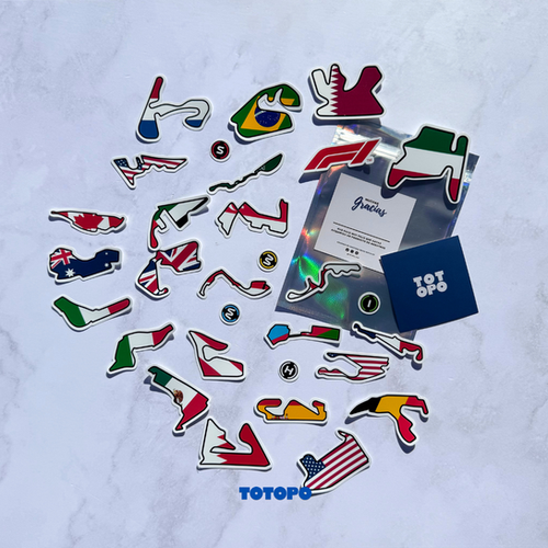 Pistas Banderas | 25 stickers | 2025 | TOTOPO